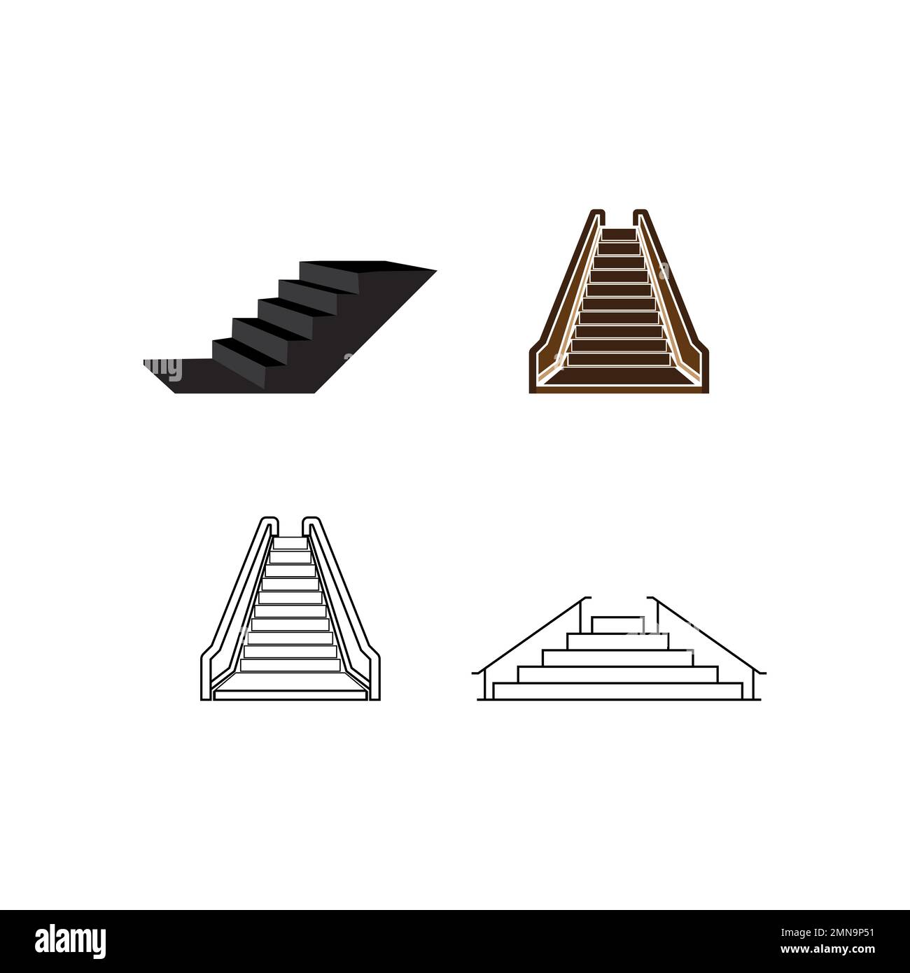 Stairs vector icon,illustration design template Stock Photo - Alamy
