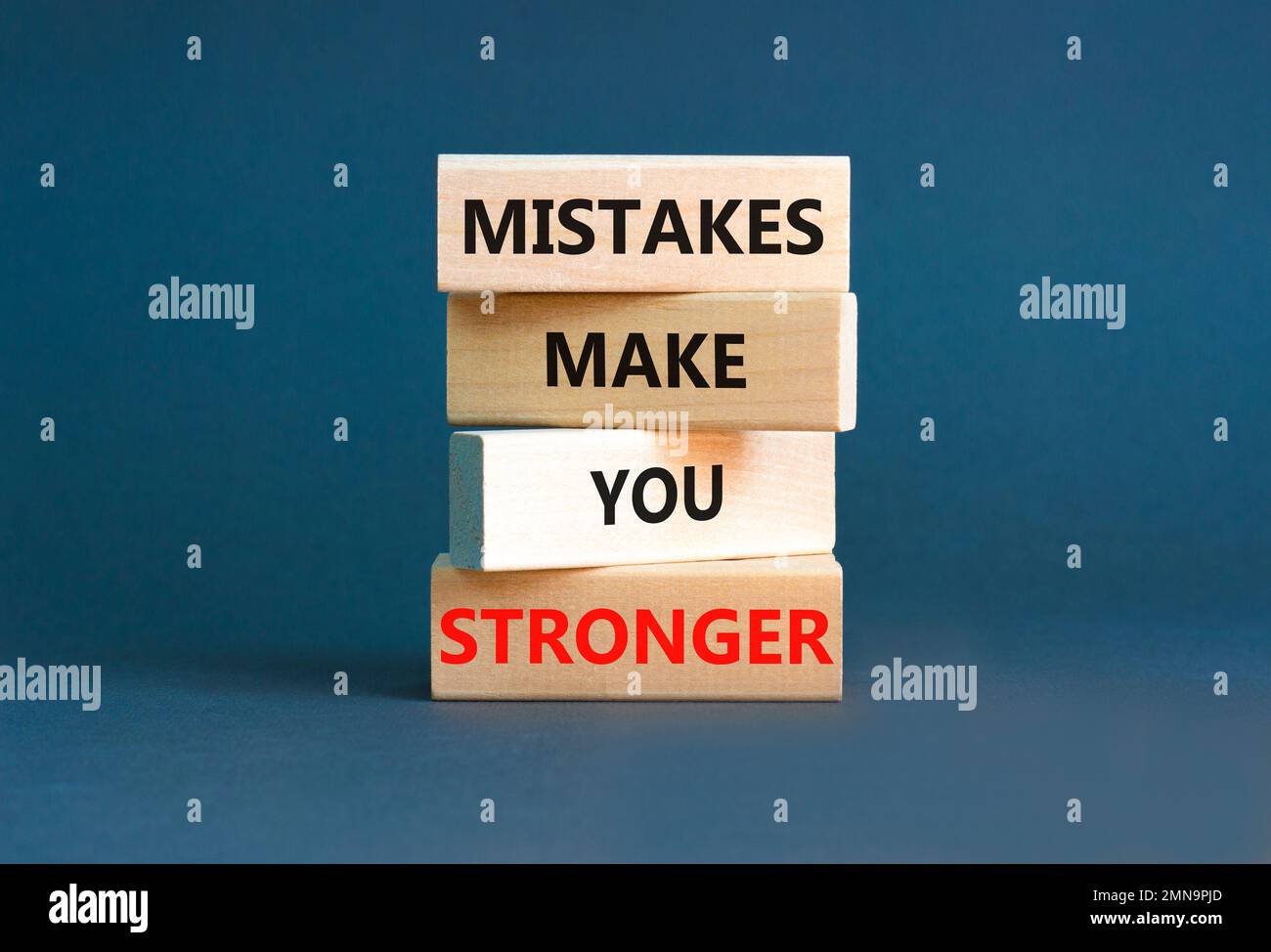 Mistake make stronger symbol. Concept words Mistakes make you stronger ...