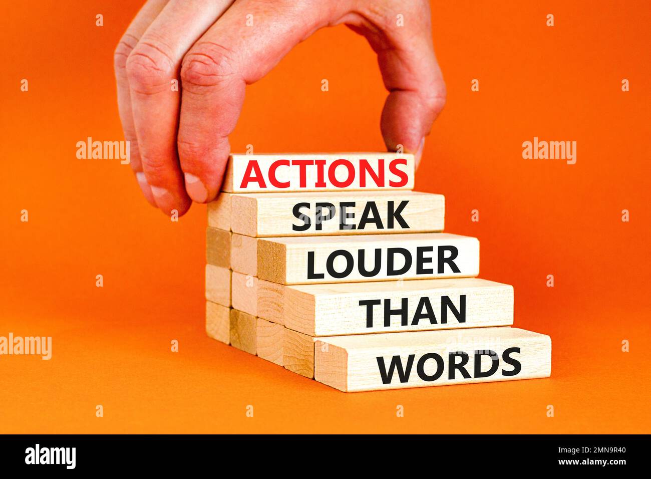 Actions speak louder words symbol. Concept words Actions speak louder ...