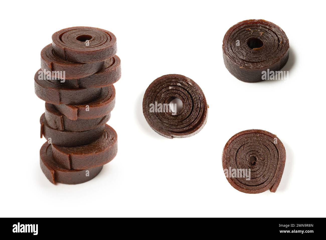 Natural dessert, fruit pastille isolated on a white background. Natural ...