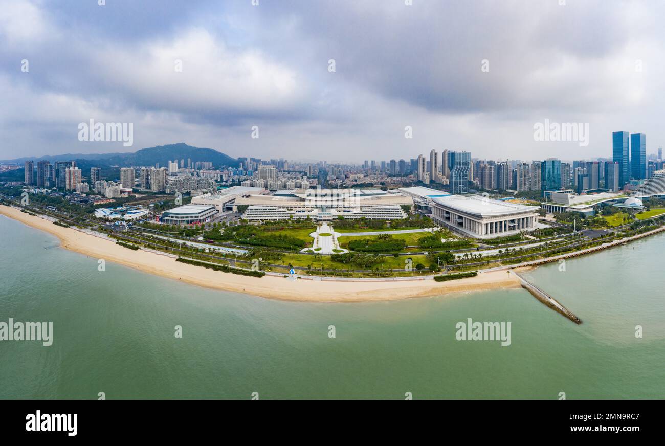 Have a bird's eye view of xiamen whole Stock Photo - Alamy