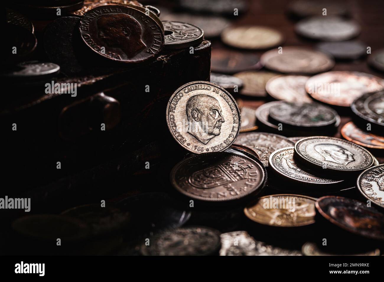 Old coins from around the world from 1940 to the new millennium Stock ...