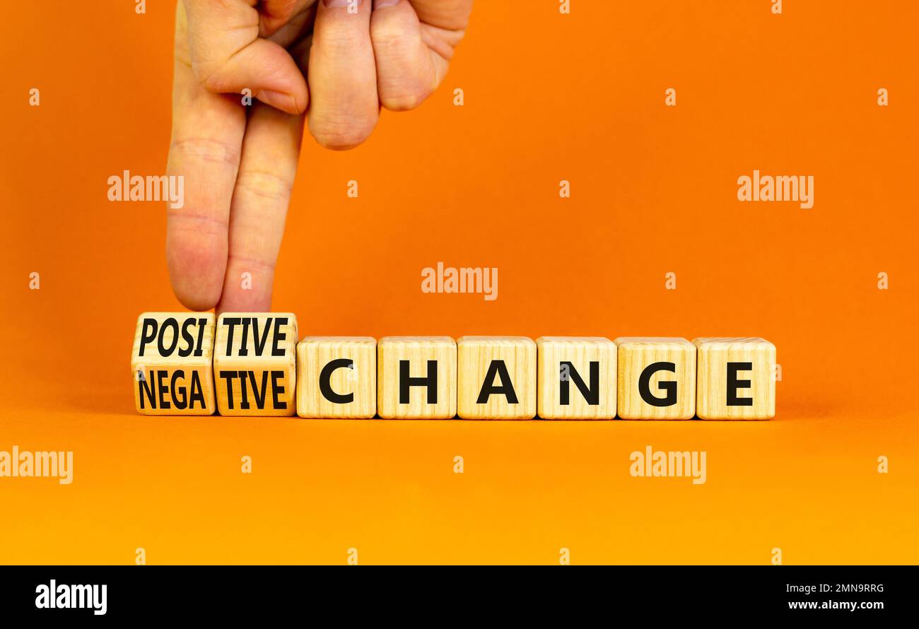 Positive or negative change symbol. Concept word Positive change ... Positive or negative change symbol. Concept word Positive change ...