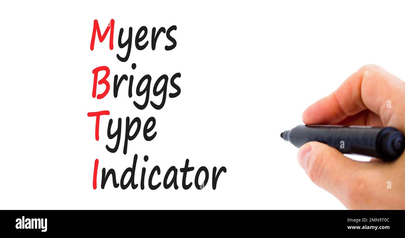 MBTI Myers Briggs type indicator symbol. Concept words MBTI Myers ...
