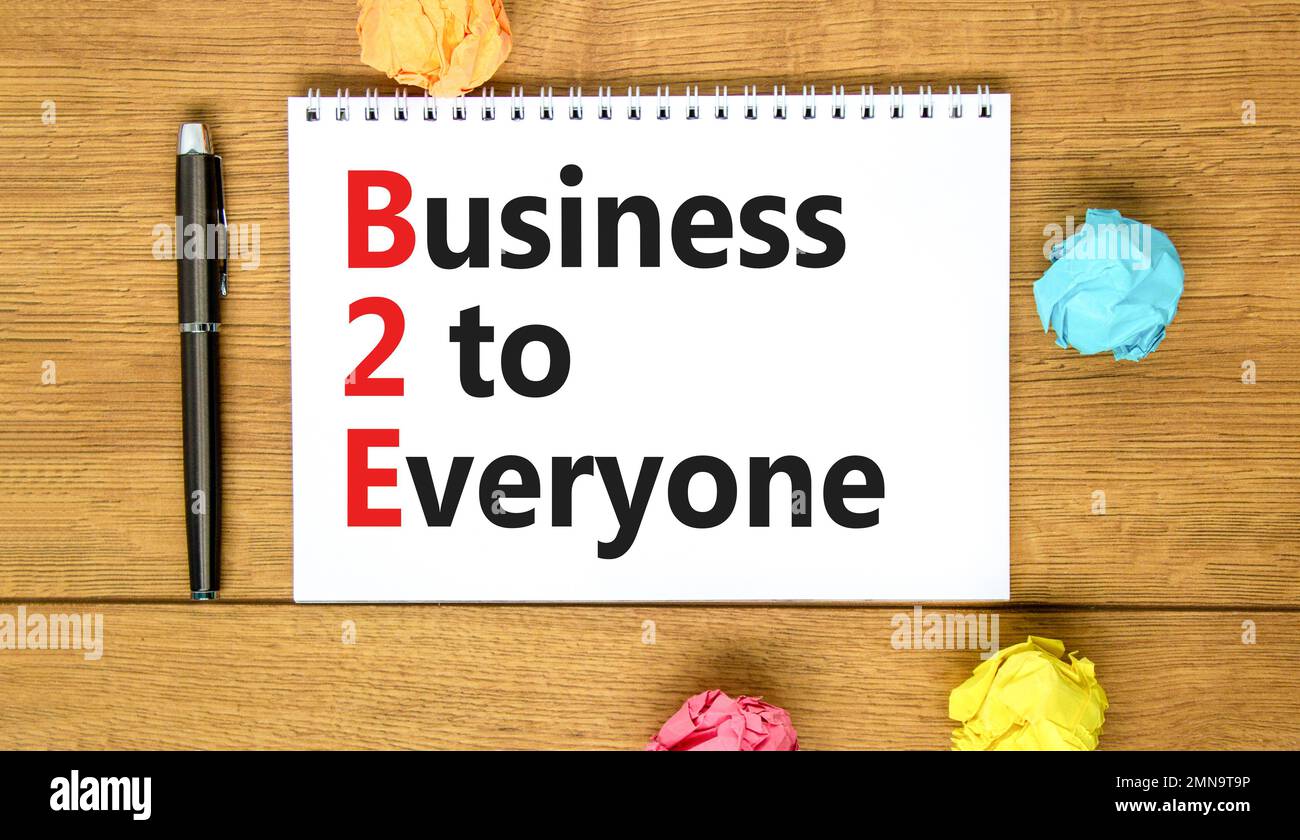 B2E business to everyone symbol. Concept words B2E business to everyone ...