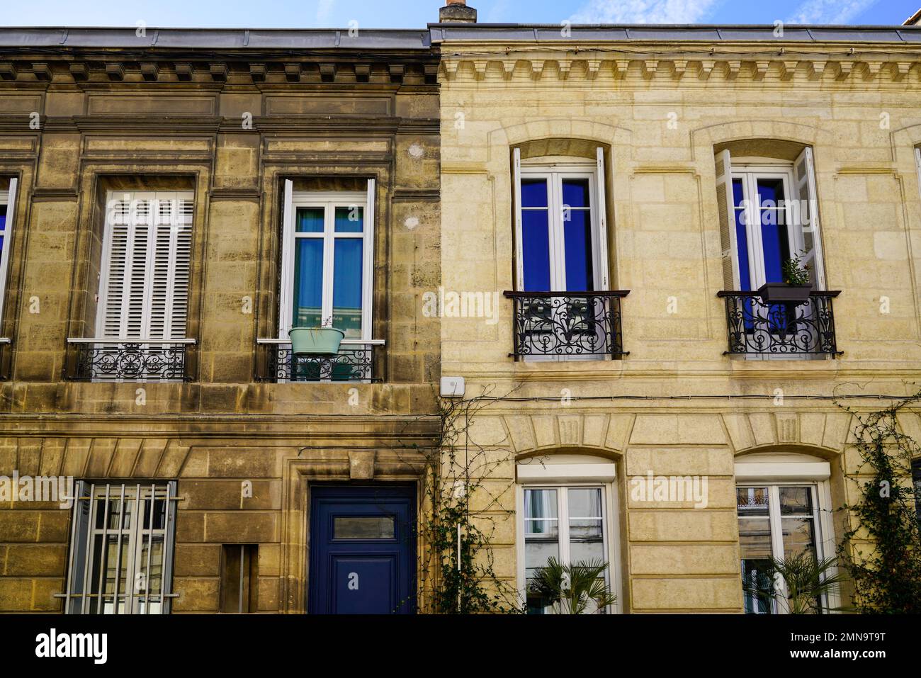 Difference between ancient wash cleaned old house building facade wall ...