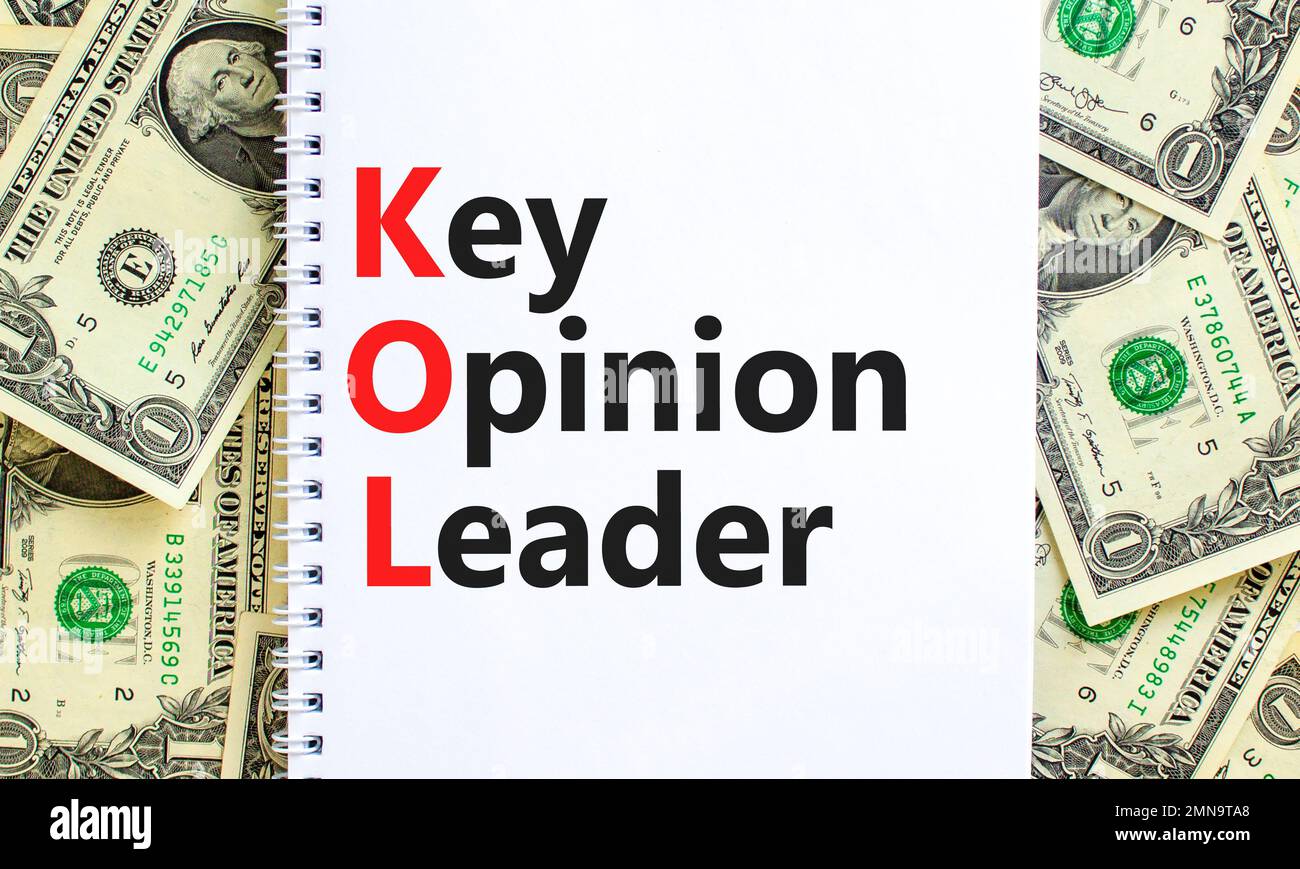 KOL key opinion leader symbol. Concept words KOL key opinion leader on ...