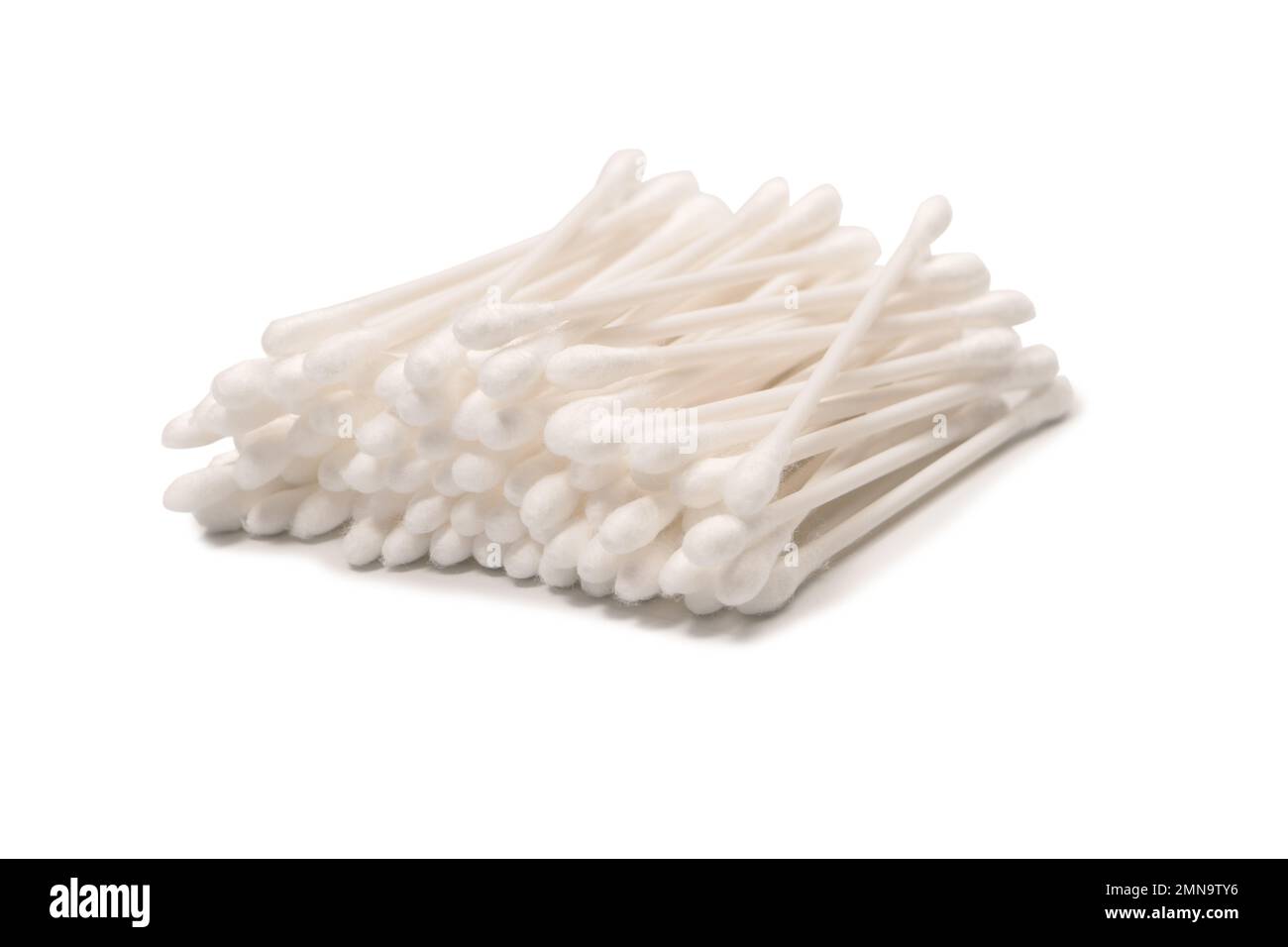 Group of white cotton buds isolated on a white background Stock Photo ...