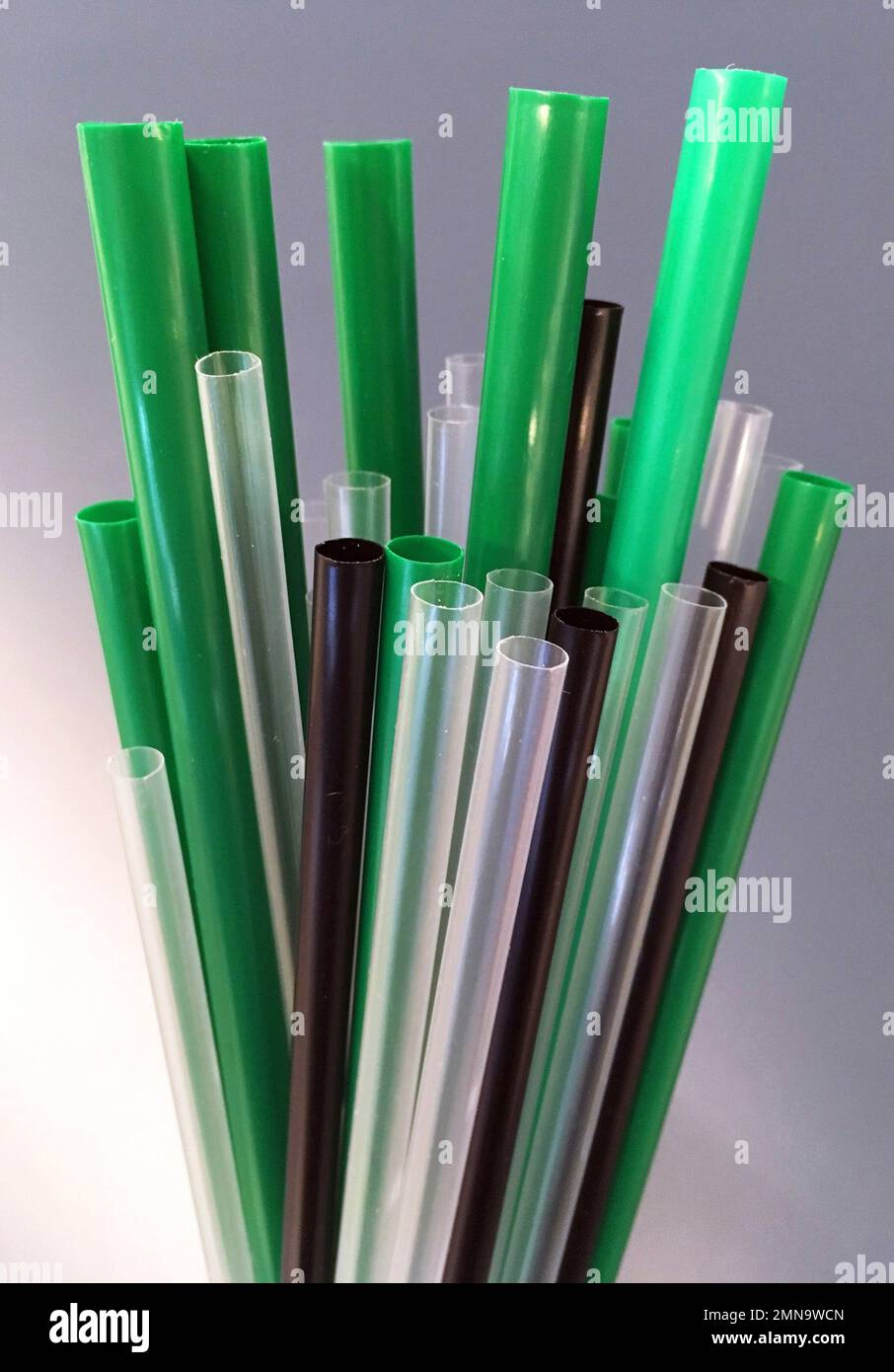 Plastic drinking straws are photographed in New York, Wednesday, May 23 ...