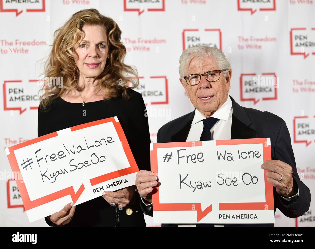 Journalist Carl Bernstein and wife Christine Kuehbeck attend the 2018 ...
