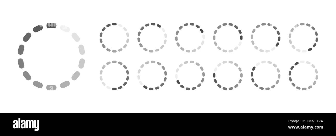 Circular Loading Buffering Icons Vector Stock Vector Image & Art - Alamy