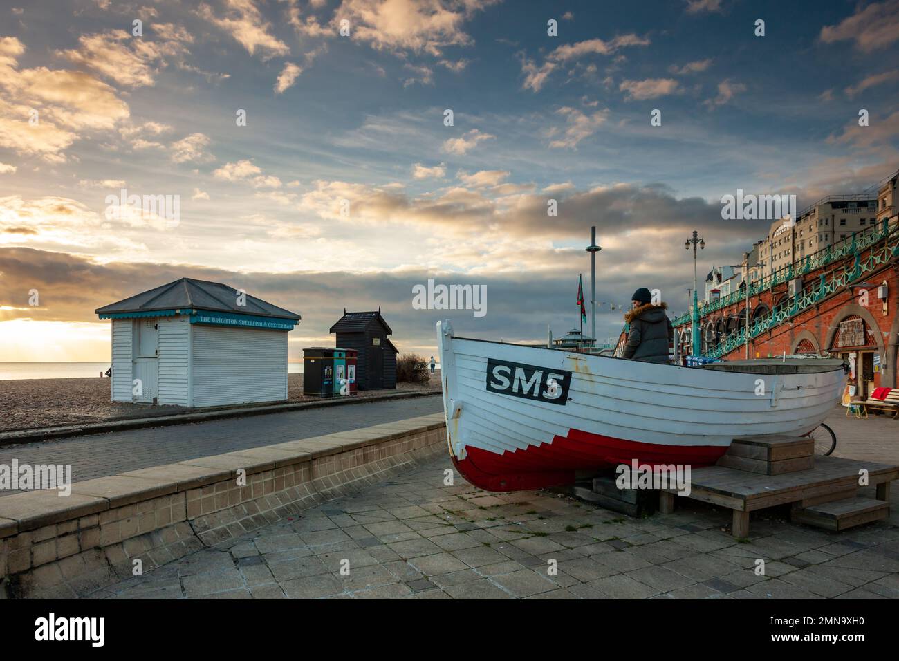 Winter afternoon at the Fishing Museum on Brighton seafront, East ...