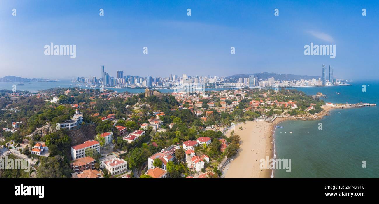 Have a bird's eye view of xiamen whole Stock Photo - Alamy