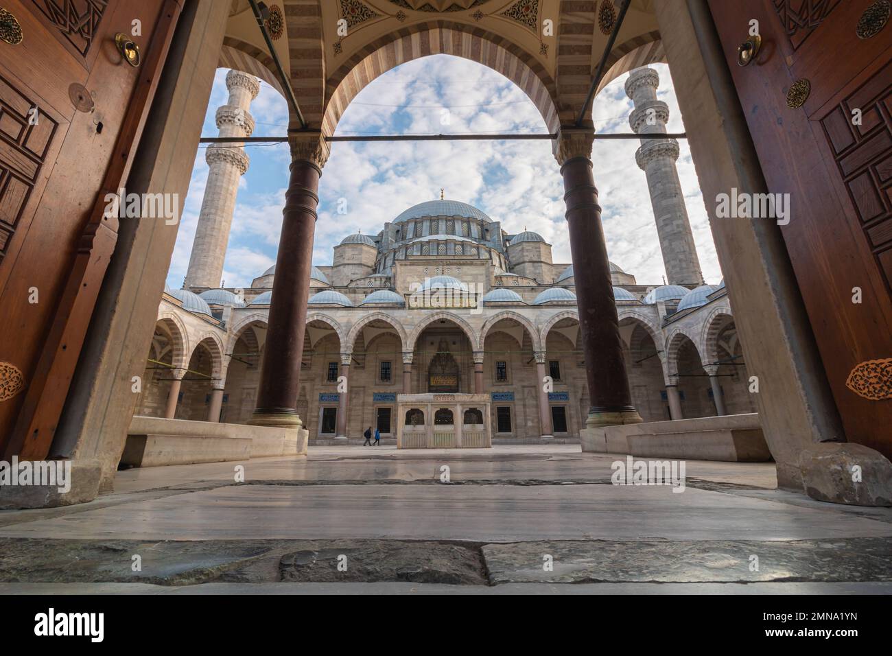 Islamic architecture photo. Wide angle view of Suleymaniye Mosque ...