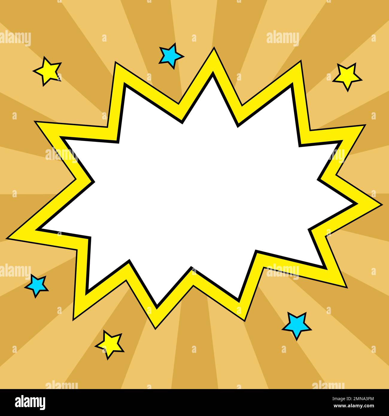 Comic Blank Speech Bubble With Copy Space Over Color Background Design ...