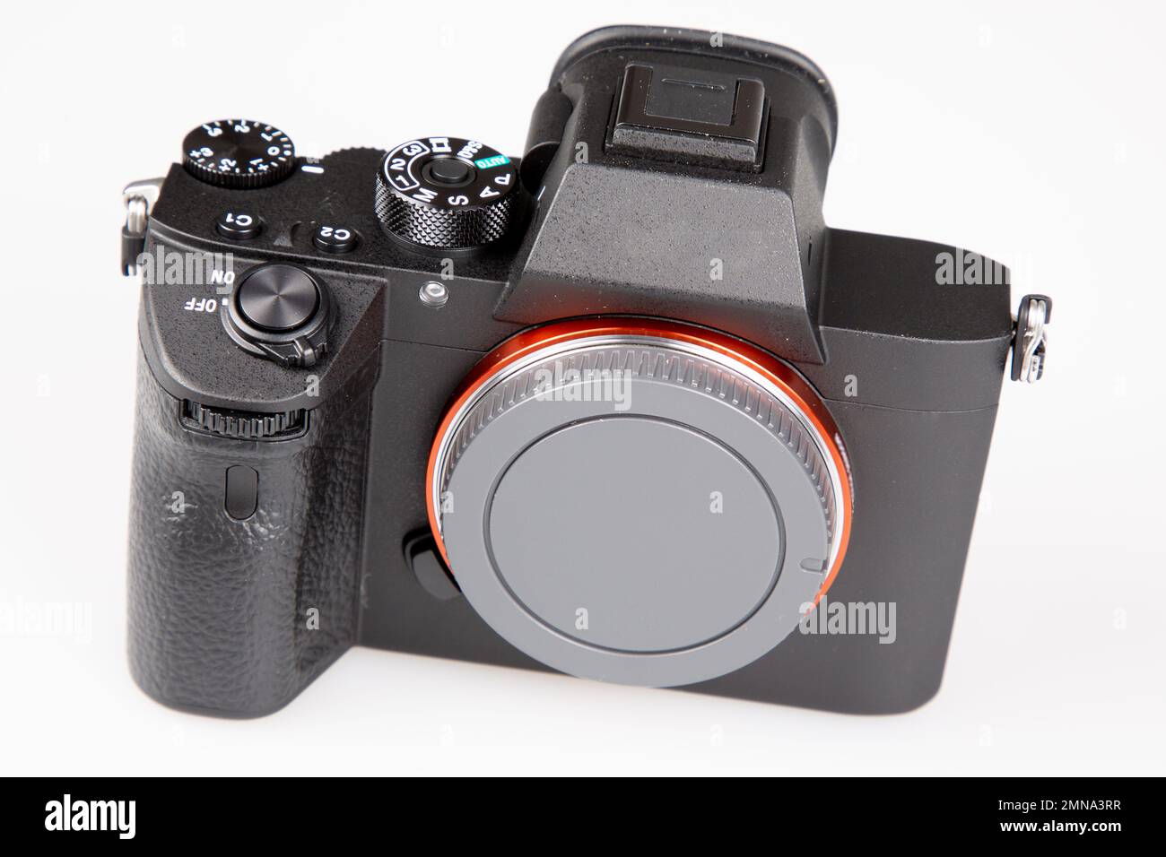 DSLR camera mirrorless isolated on white background Stock Photo - Alamy