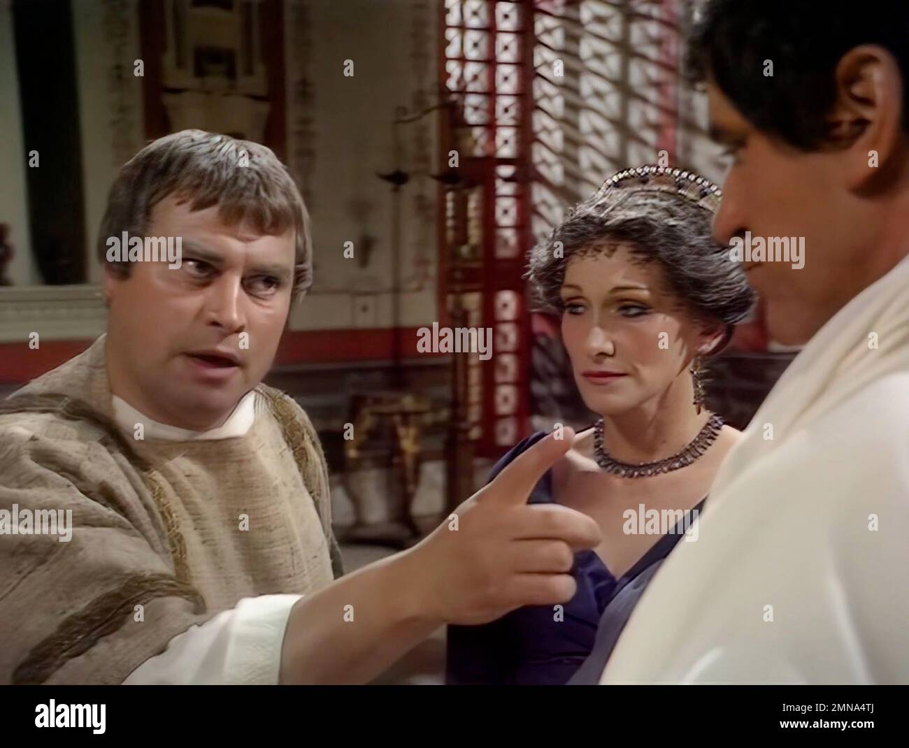 London.UK. Sian Phillips (as Livia) and Brian Blessed (as Augustus ...