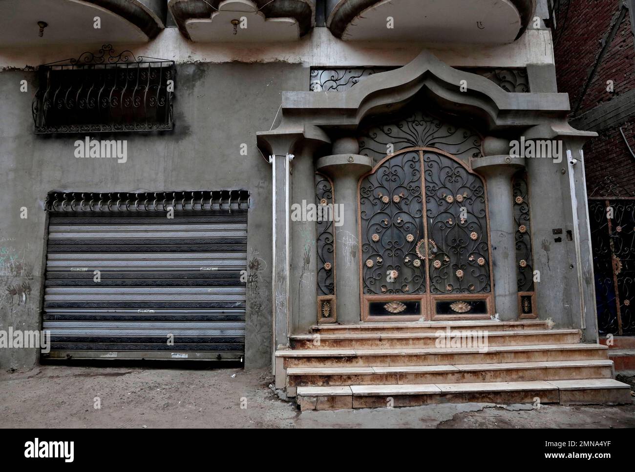 This May 2, 2018 photo, shows the entrance of the building where ...