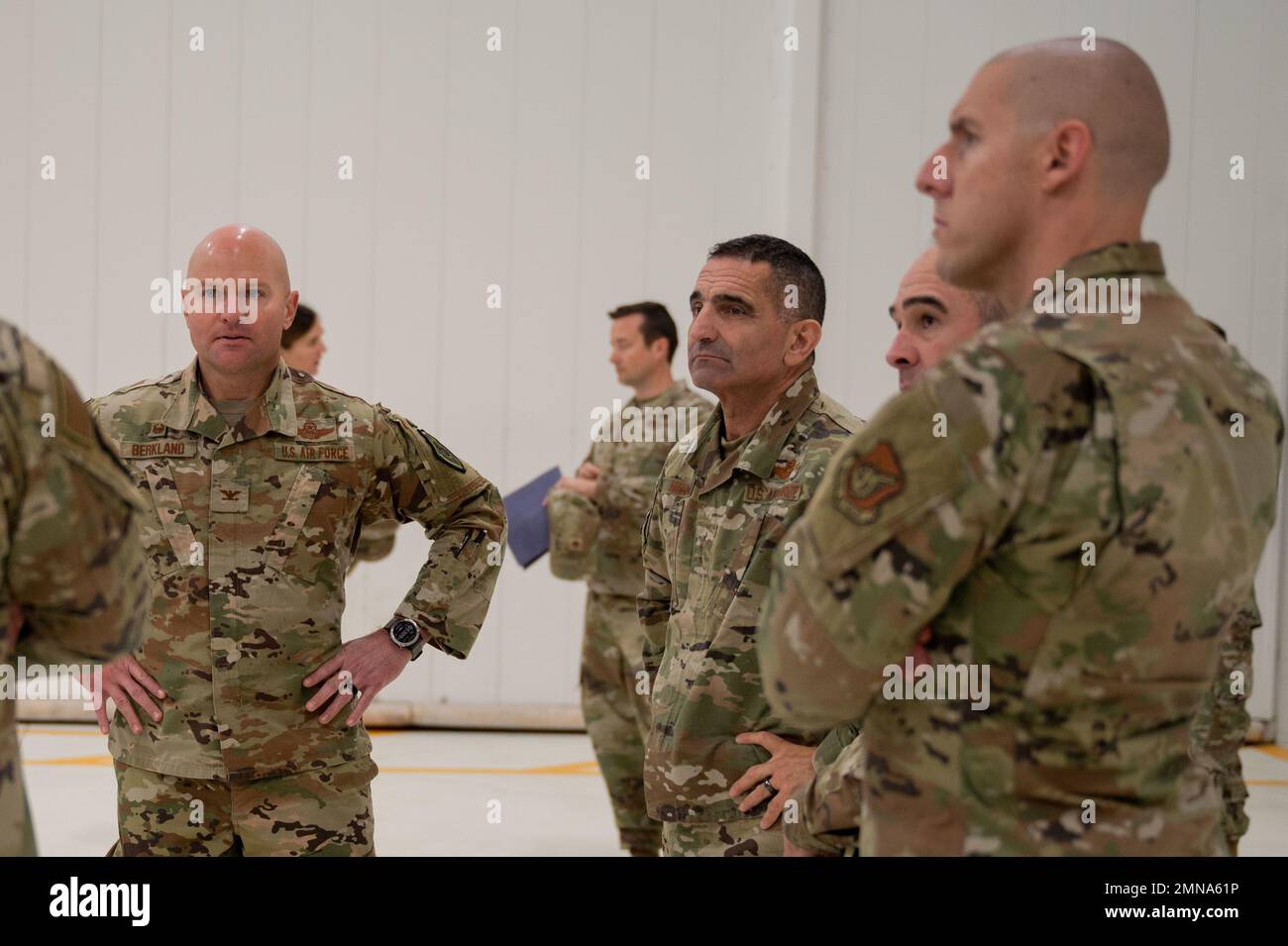 U.S. Air Force Col. David Berkland, 354th Fighter Wing commander (left ...