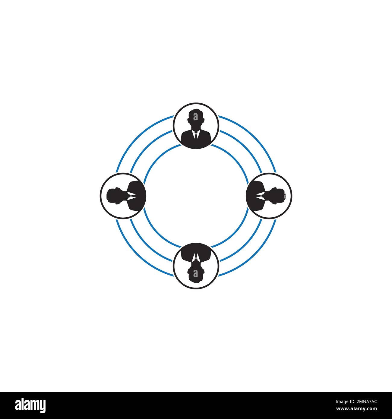 Teamwork silhouette symbol icon vector hi-res stock photography and ...