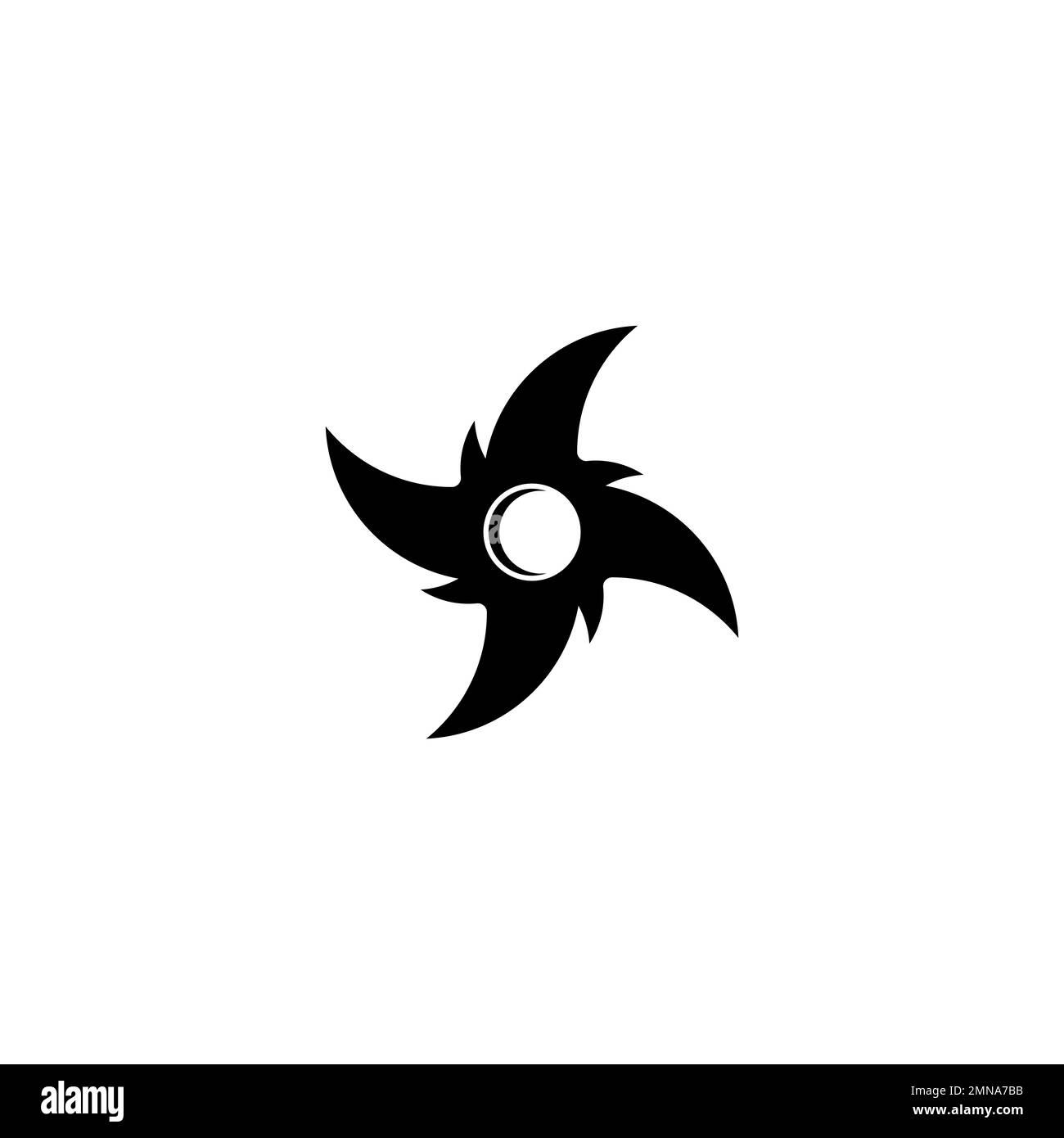Shuriken icon vector isolated, illustration logo design Stock Photo - Alamy