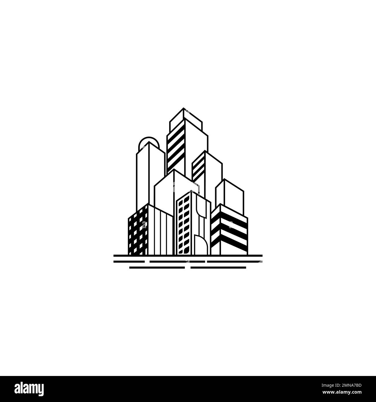 urban icon, apartment logo vector illustration design Stock Photo - Alamy