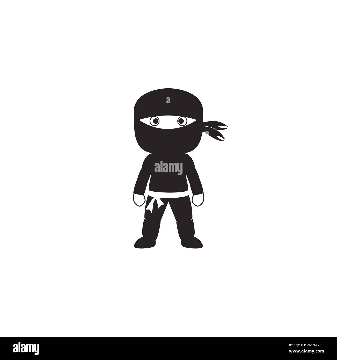 Ninja icon vector illustration logo template Stock Photo - Alamy