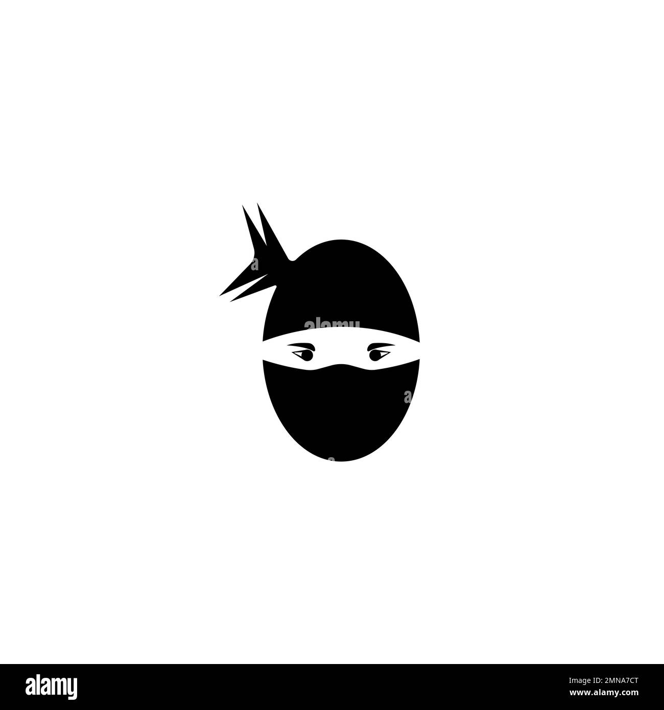 Ninja icon vector illustration logo template Stock Photo - Alamy