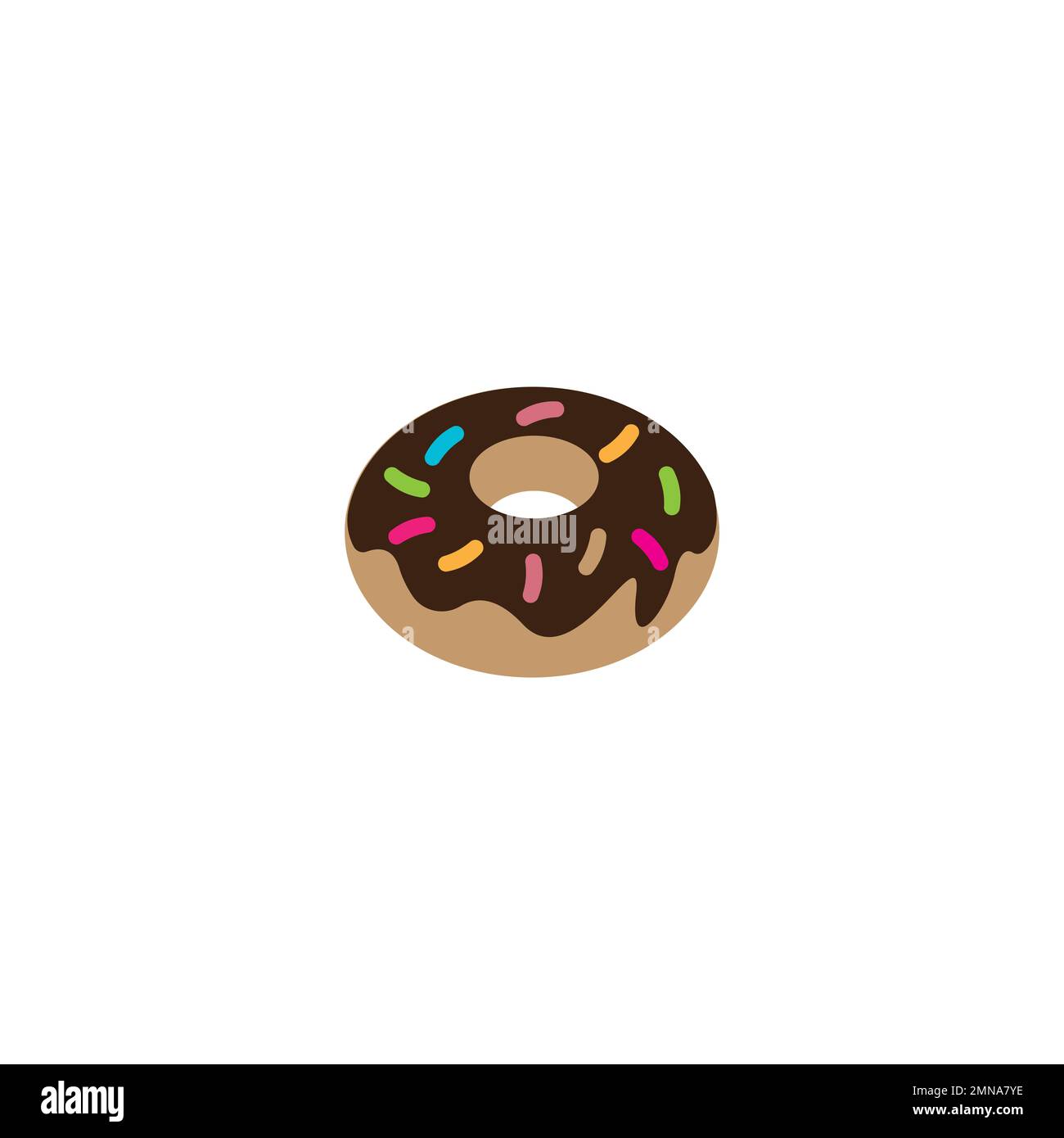 Donut logo vector illustration icon design template Stock Photo - Alamy