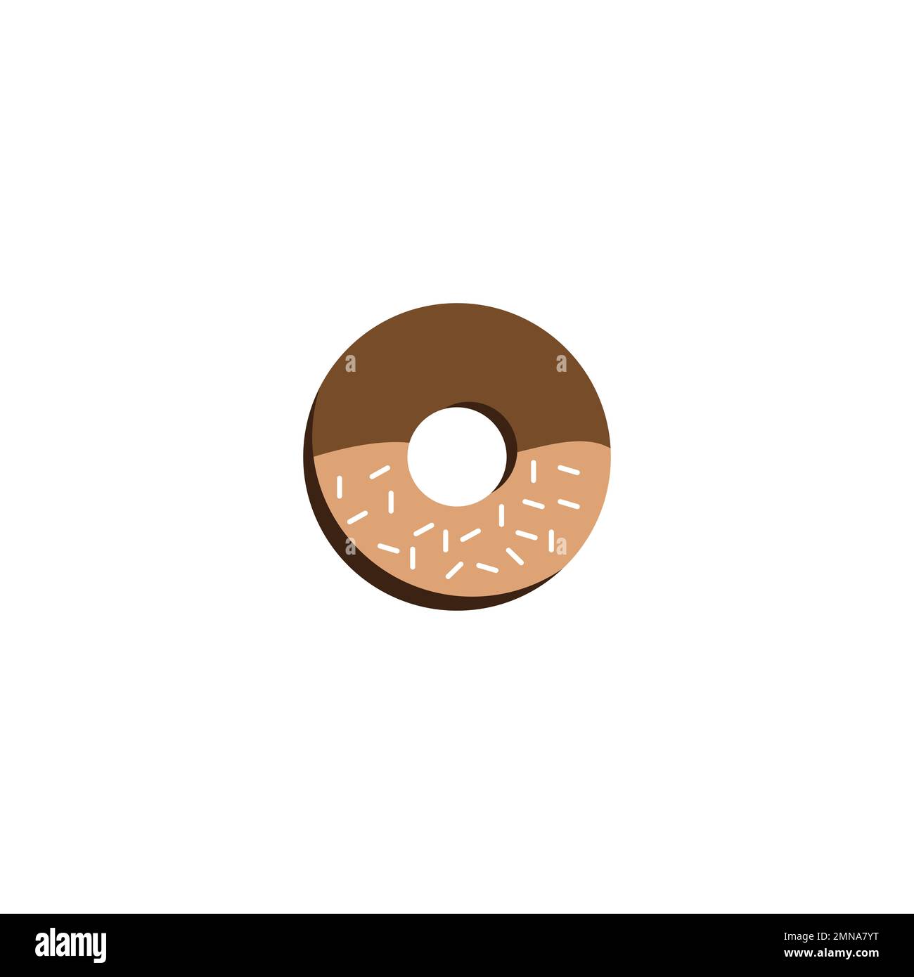 Donut logo vector illustration icon design template Stock Photo - Alamy