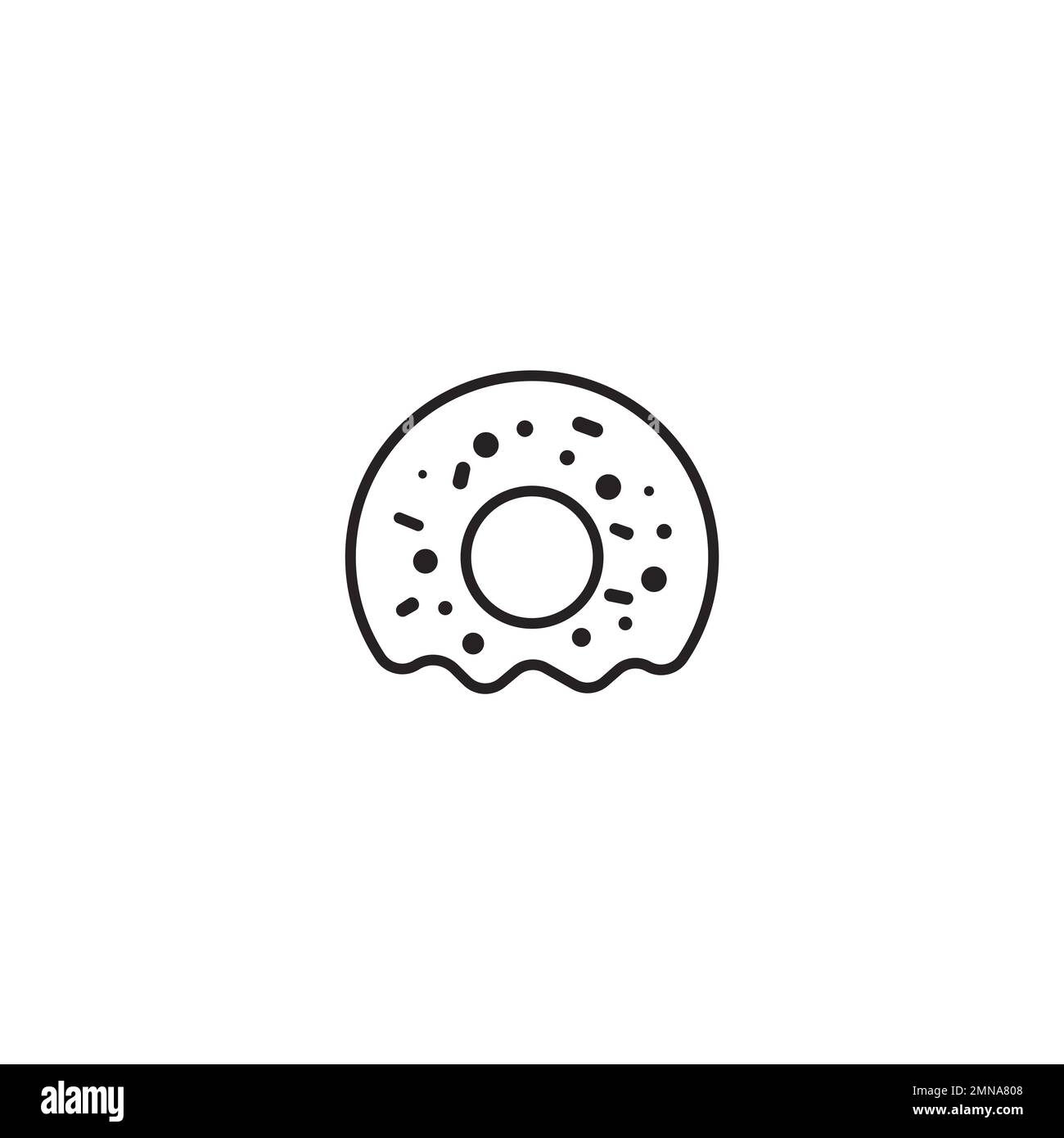 Donut logo vector illustration icon design template Stock Photo - Alamy
