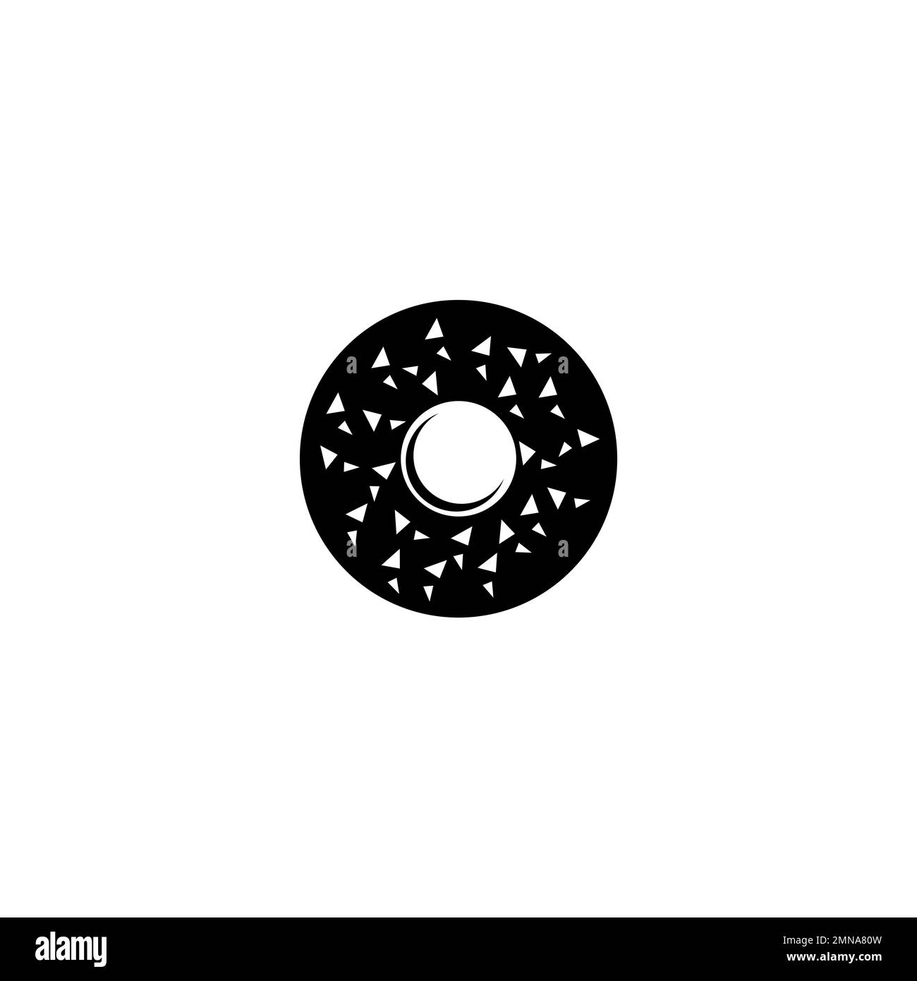 Donut logo vector illustration icon design template Stock Photo - Alamy