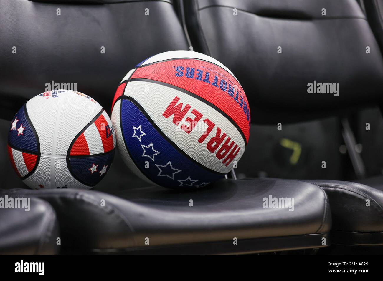 January 29, 2023, Seattle, Washington, USA: Harlem Globetrotters balls ...