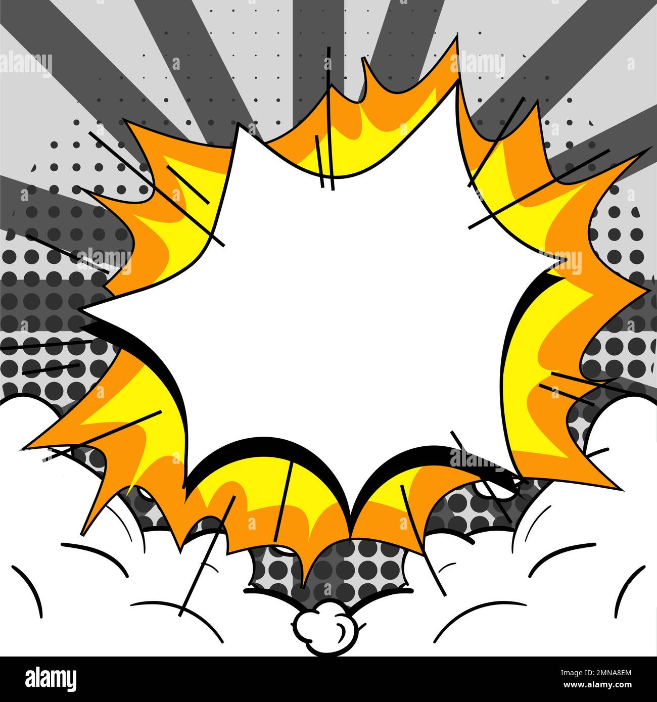 Comics Design Frames. Photo Frame Set With Explosion Bubbles For Add ...