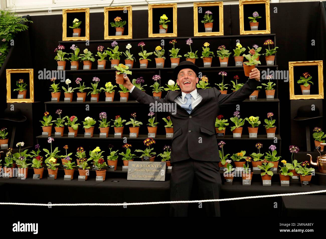 Simon Lockyer from W & S Lockyer Auricula Specialists reacts to being ...