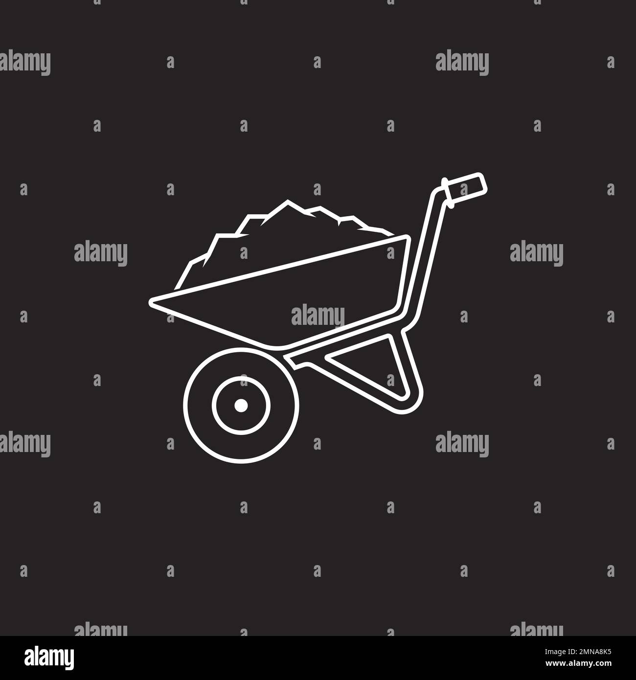 wheelbarrow vector icon,illustration logo design Stock Photo - Alamy