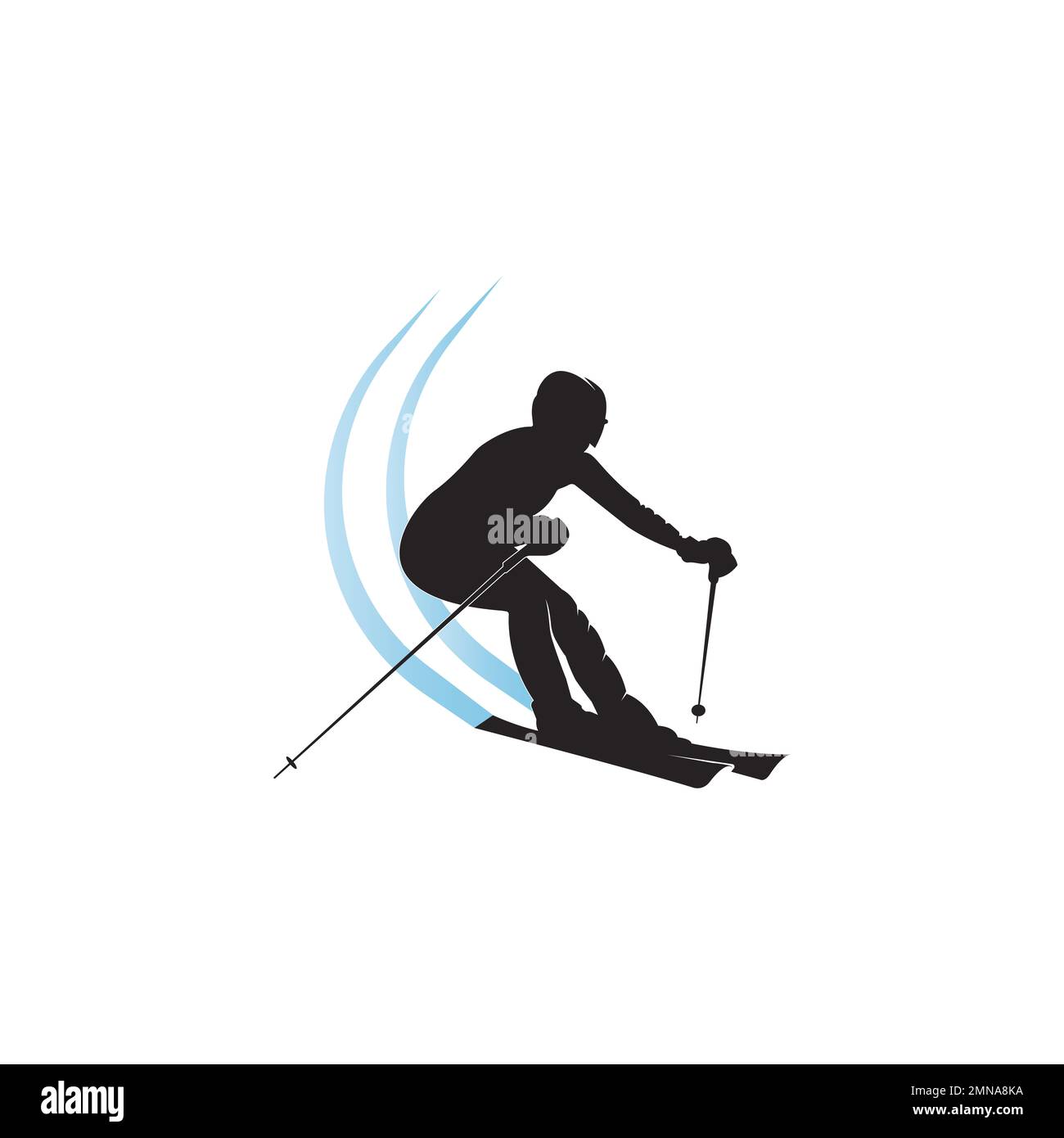 people skiing vector icon,illustration logo design Stock Photo - Alamy