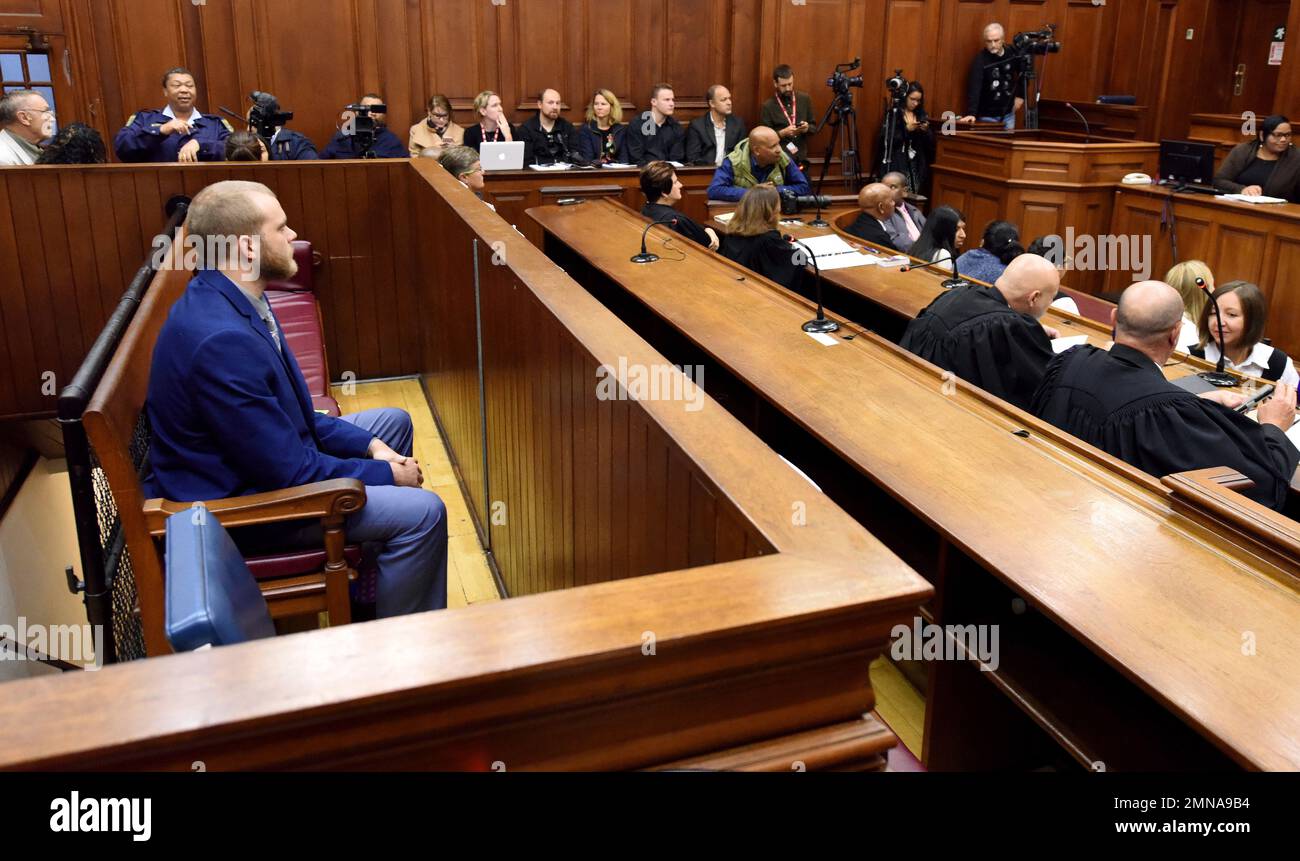 Henri van Breda sits in the High Court in Cape Town, South Africa ...
