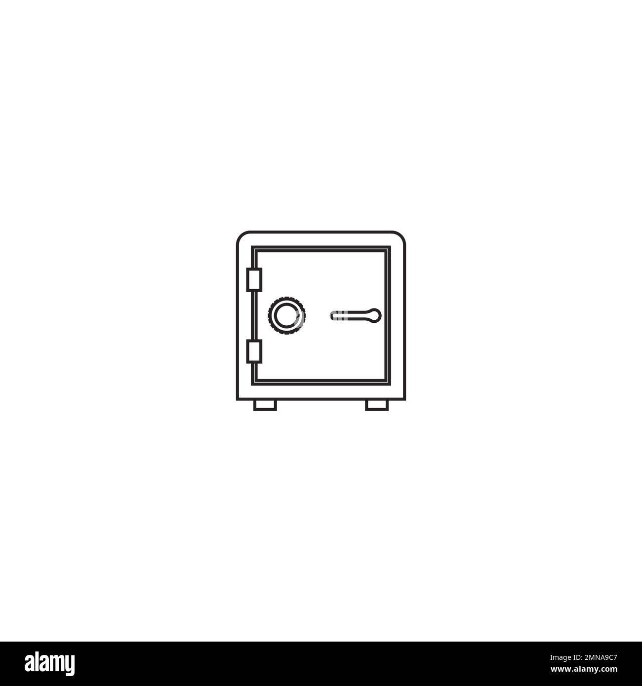 safe icon vector illustration flat design Stock Photo - Alamy
