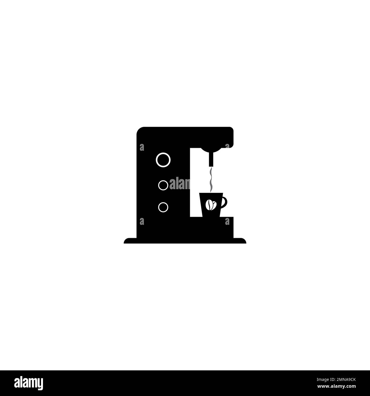 Icon professional coffee machine Cut Out Stock Images & Pictures - Alamy