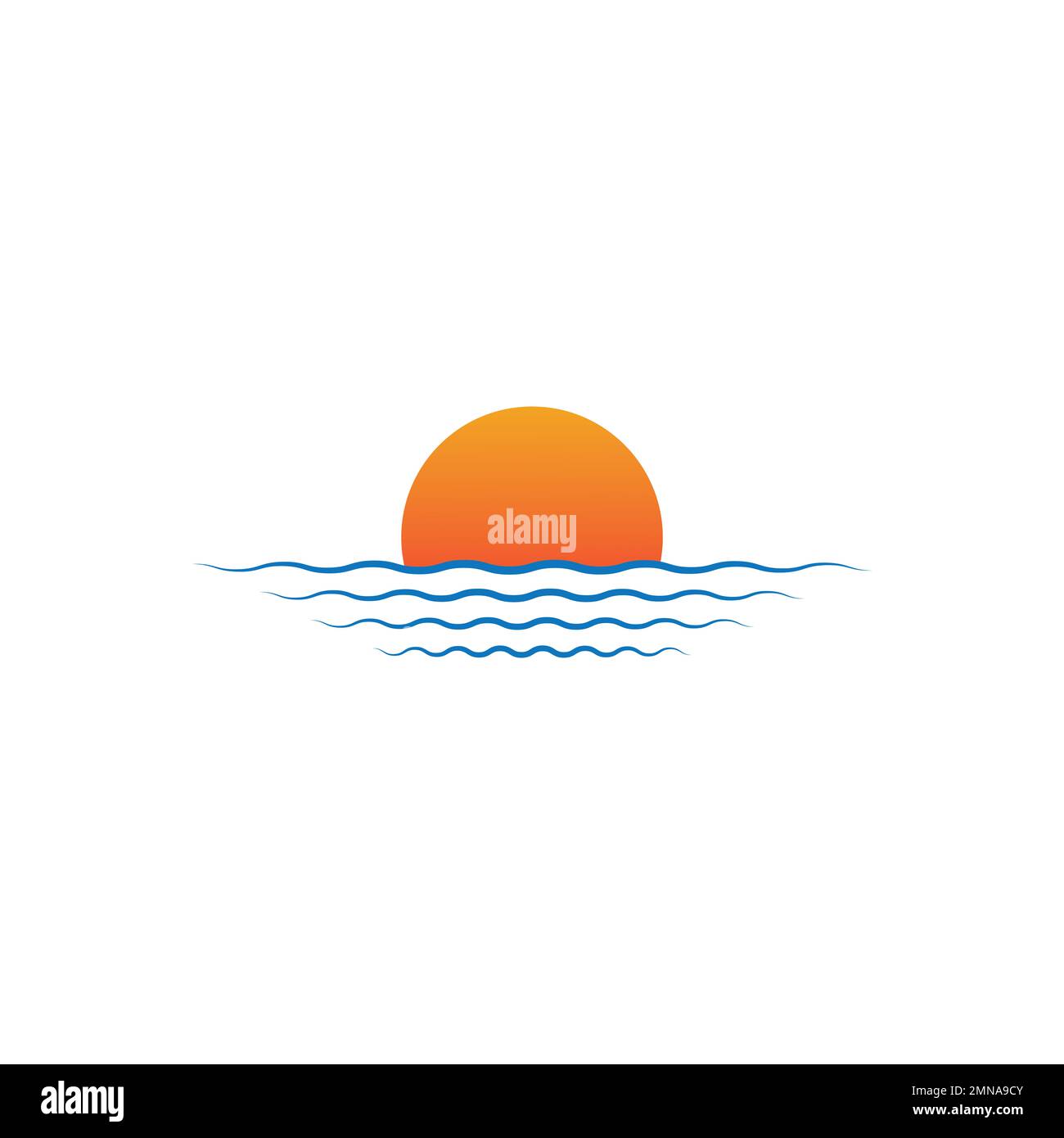 Sunset logo vector illustration design template and background Stock ...