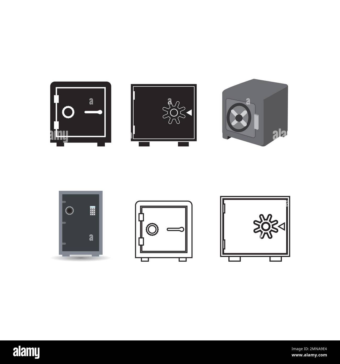 safe icon vector illustration flat design Stock Photo - Alamy