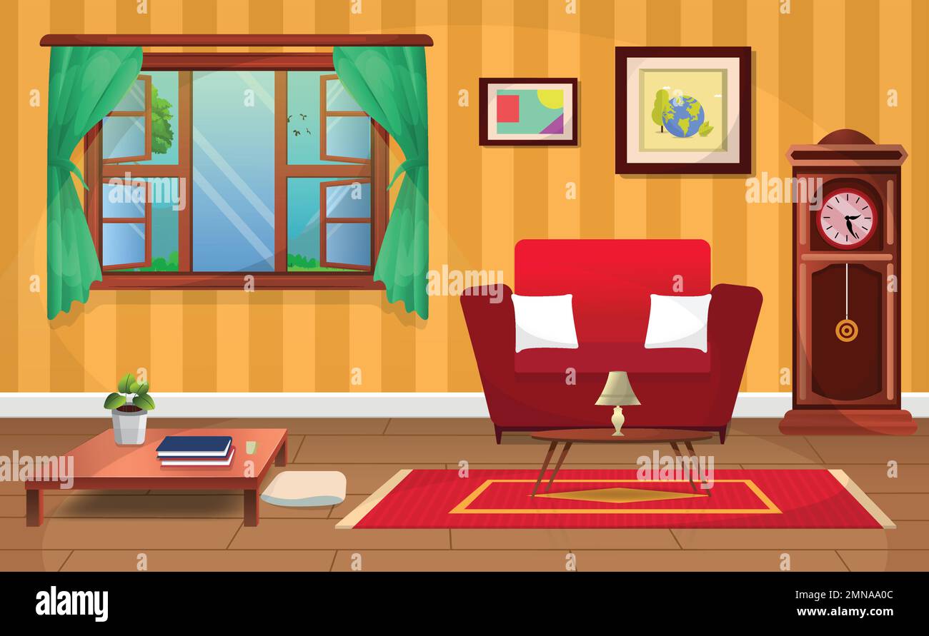 Living Room Cartoon Clipart