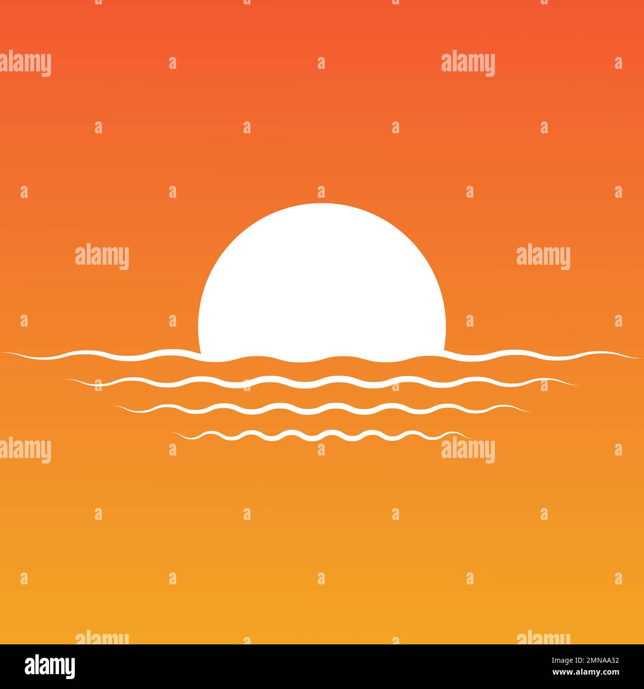 Sunset logo vector illustration design template and background Stock ...
