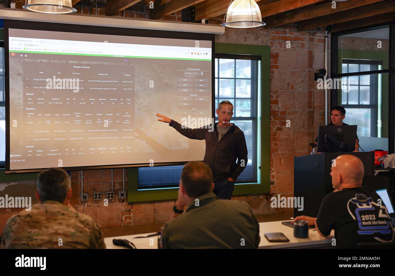 Hack the Ranch participants present their software solutions to a panel ...