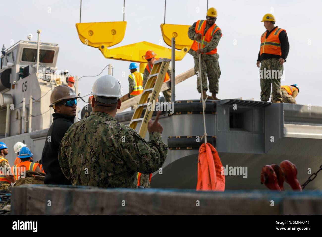 U.S. Navy Cmdr. Gabriel Clemens, the liaison officer for Naval Beach ...