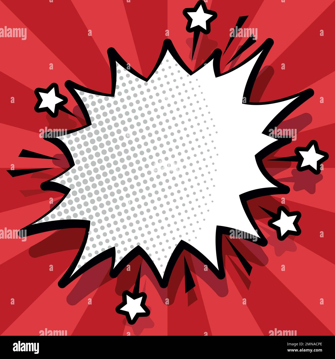 Comic Blank Speech Bubble With Copy Space Over Color Background Design ...