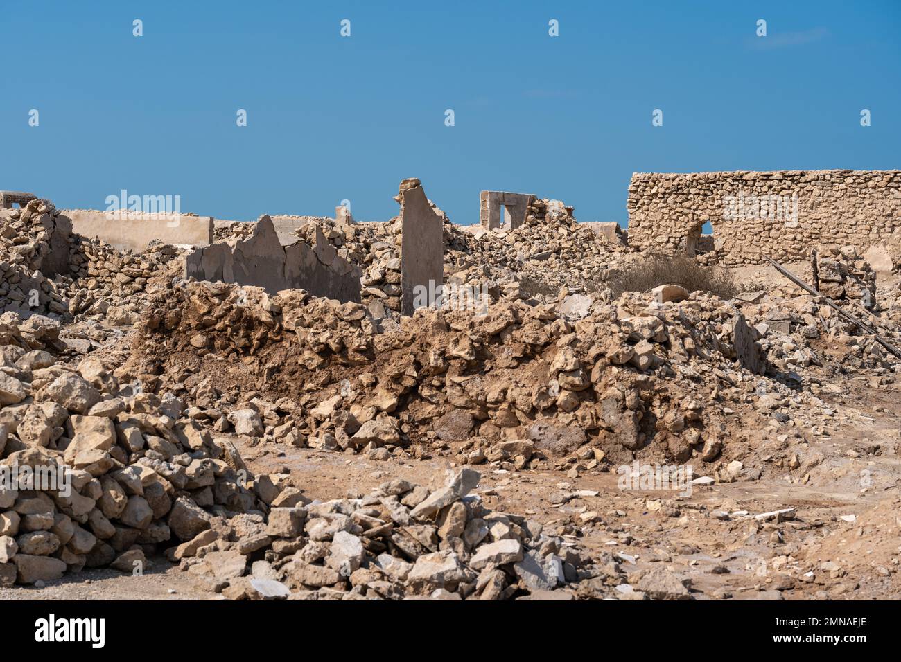 An abandoned fishing village located in Al Jumail, Ruwais north of Doha ...