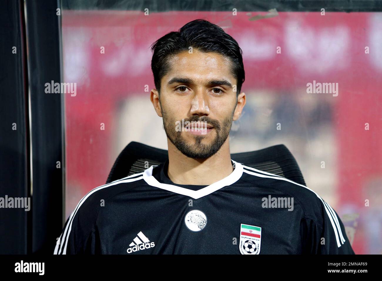 Iran's goalkeeper Seyed Hossein Hosseini is portrayed before the international friendly soccer ...