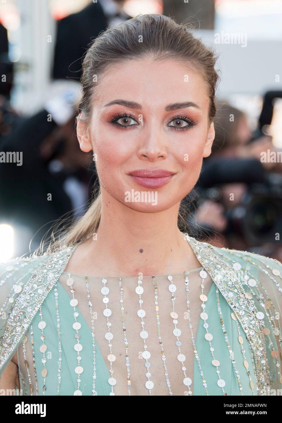 Lara Leito poses upon arrival at the premiere of the film 'The Man Who ...